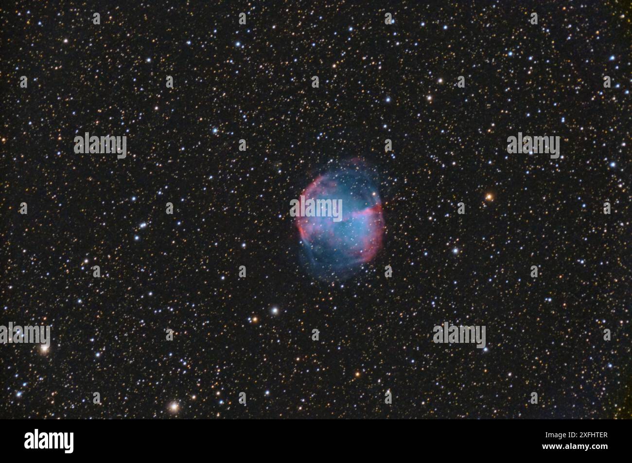 The Dumbbell Nebula (also known as the Apple Core Nebula, Messier 27, M ...