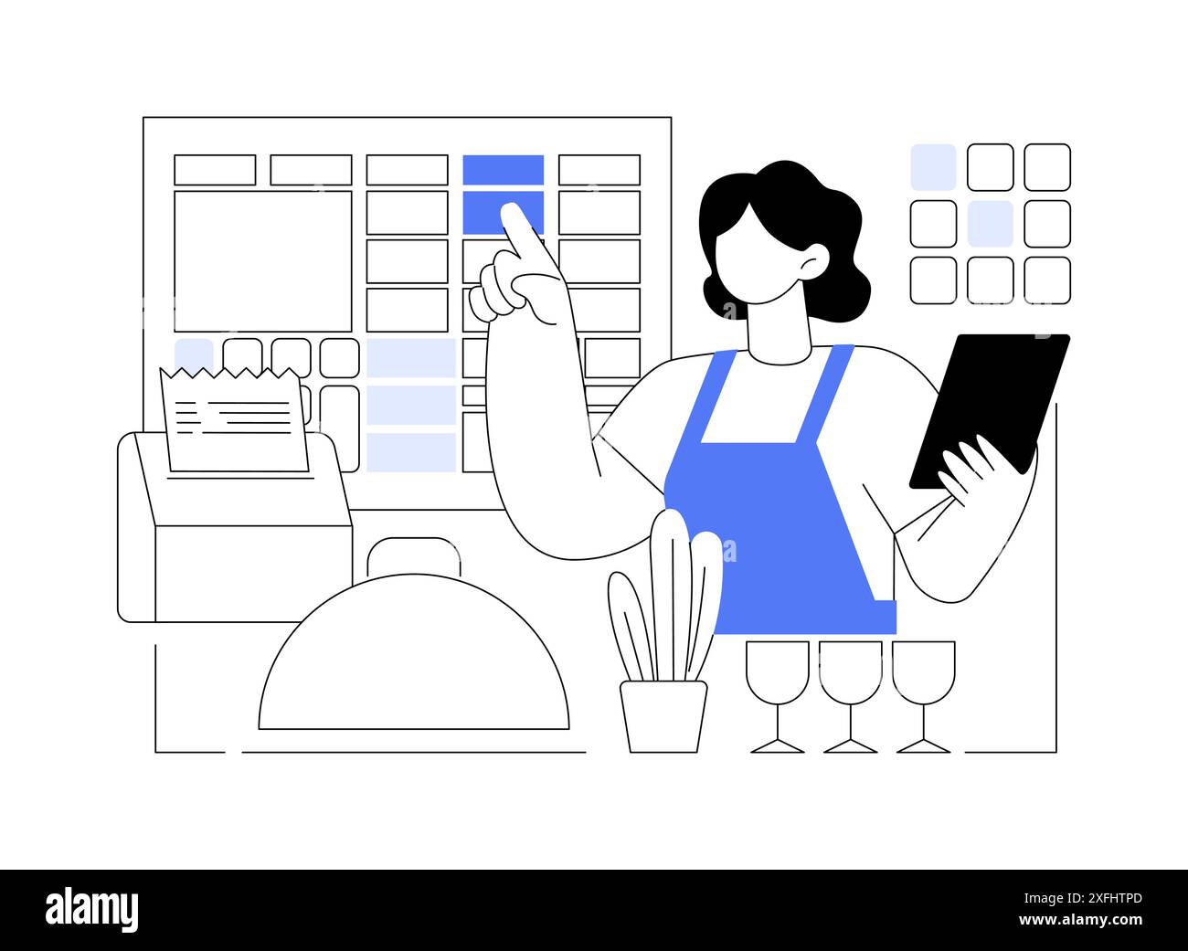 Pos system restaurant Stock Vector Images - Alamy