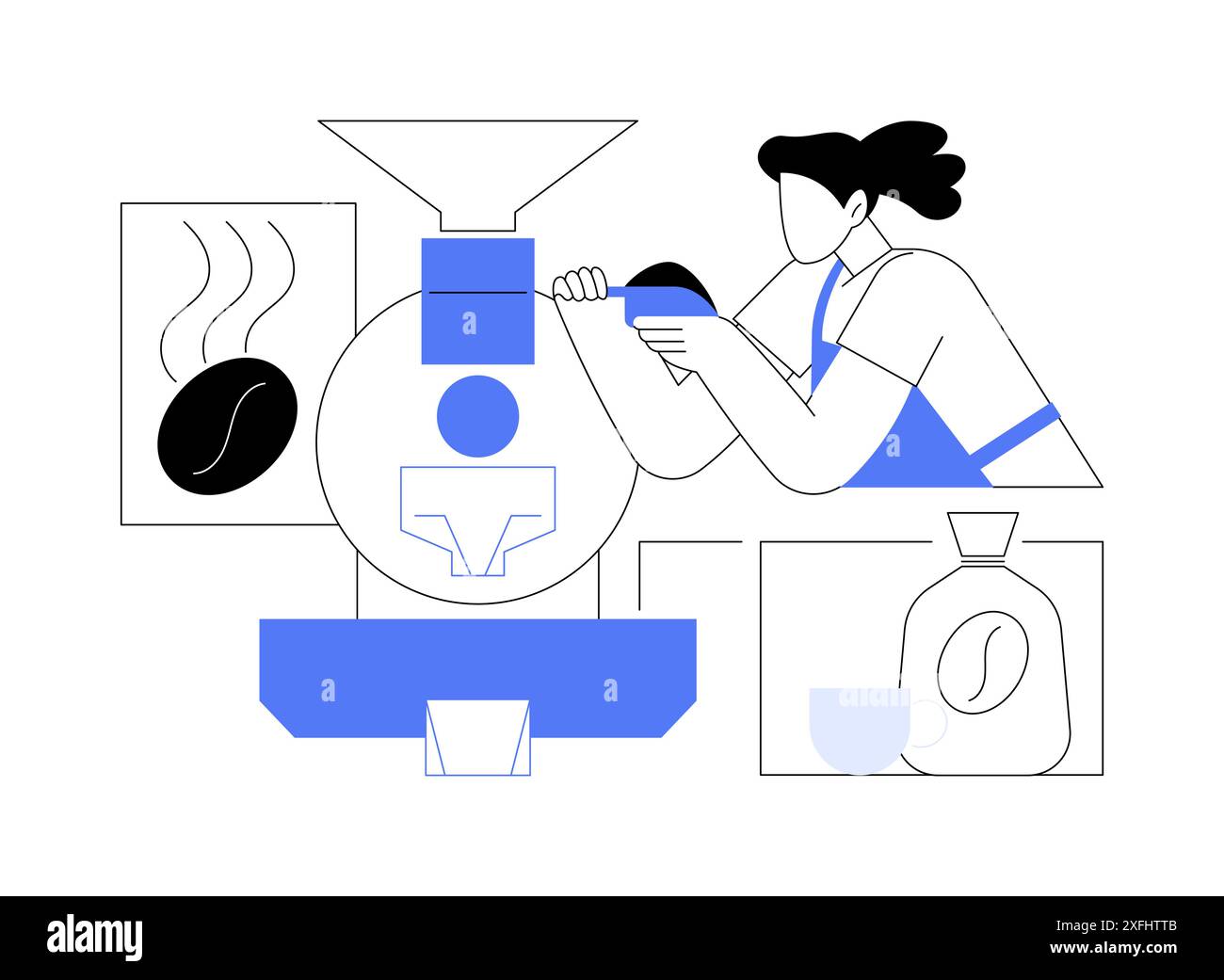 Coffee roastery abstract concept vector illustration Stock Vector Image ...