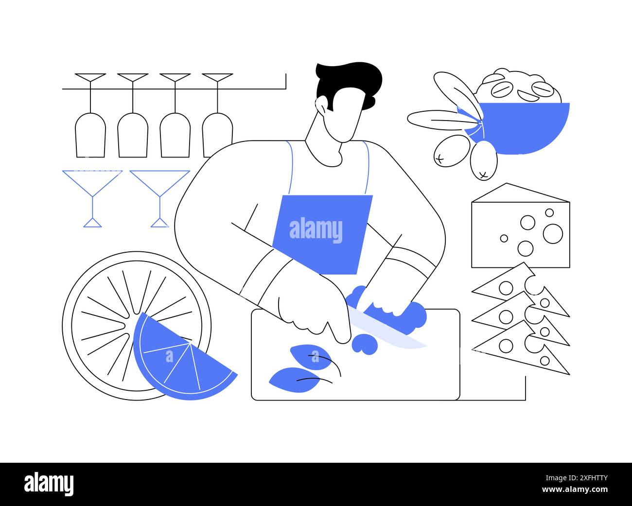 Bartenders illustration hi-res stock photography and images - Alamy