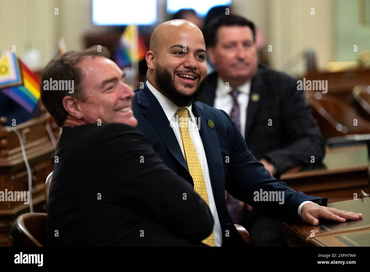 Sacramento, Ca, USA. 3rd July, 2024. Assembly members Isaac Bryan D ...