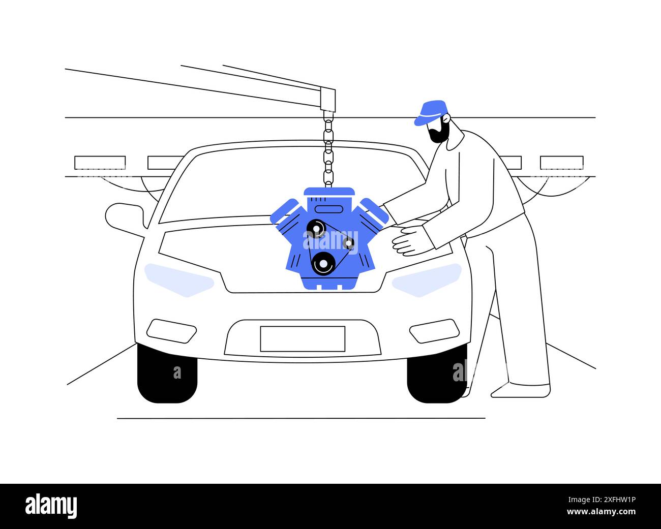 Classic car manufacturing Stock Vector Images - Alamy