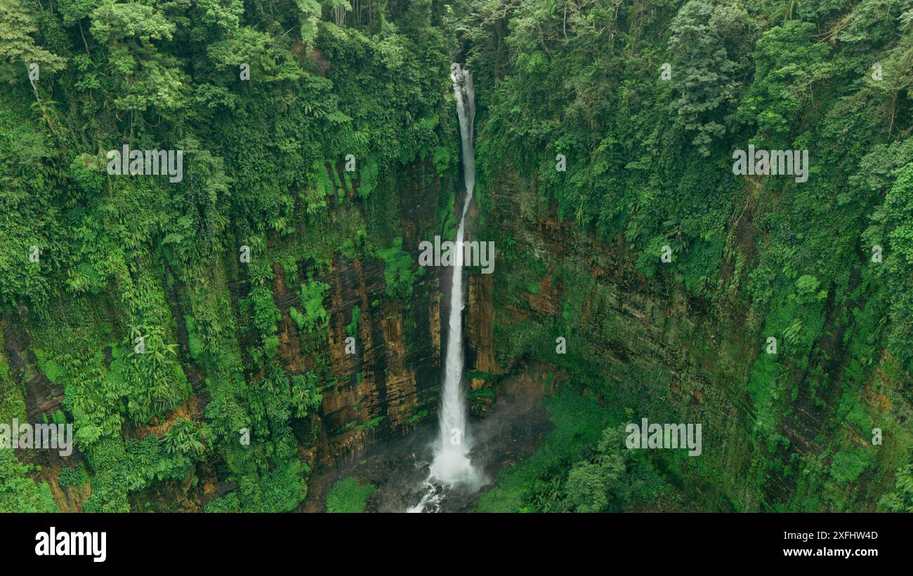 Aerial view tall rainforest waterfall hi-res stock photography and ...