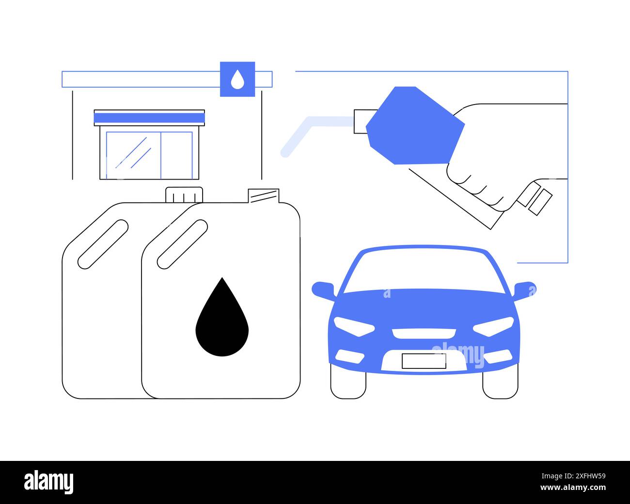 Filling gas can abstract concept vector illustration Stock Vector Image ...
