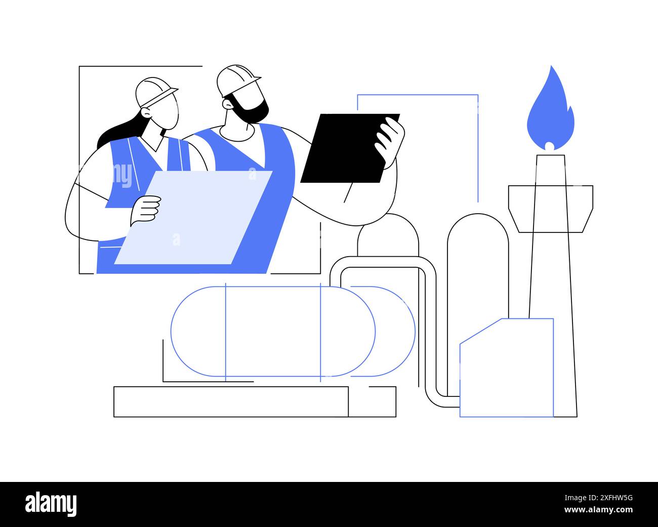 Natural gas plant abstract concept vector illustration Stock Vector ...