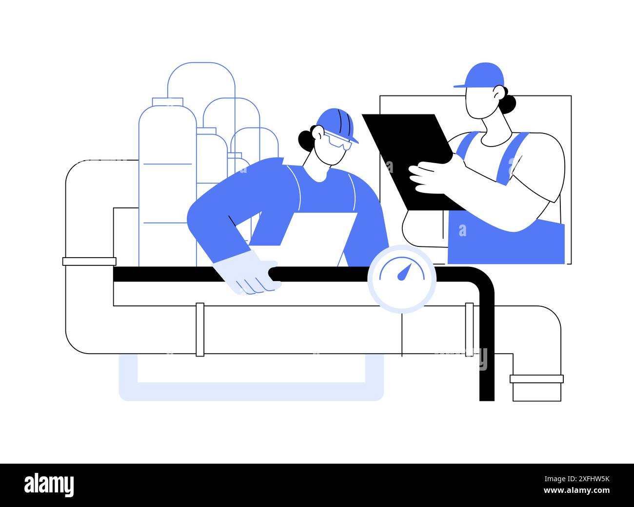 Gas pipeline abstract concept vector illustration Stock Vector Image ...