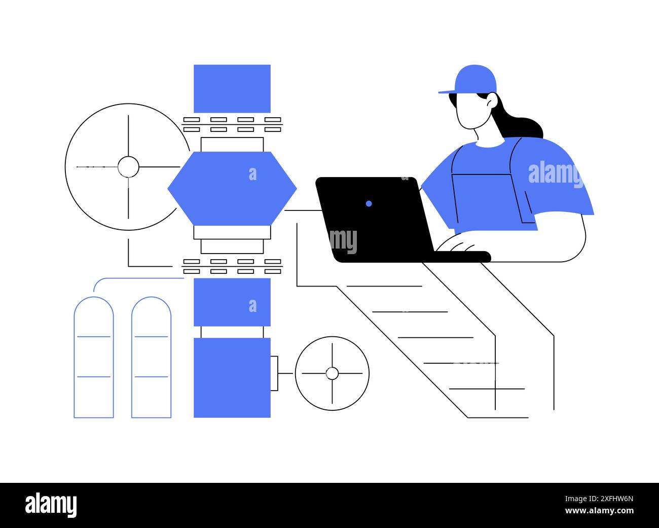 Gas well abstract concept vector illustration Stock Vector Image & Art ...