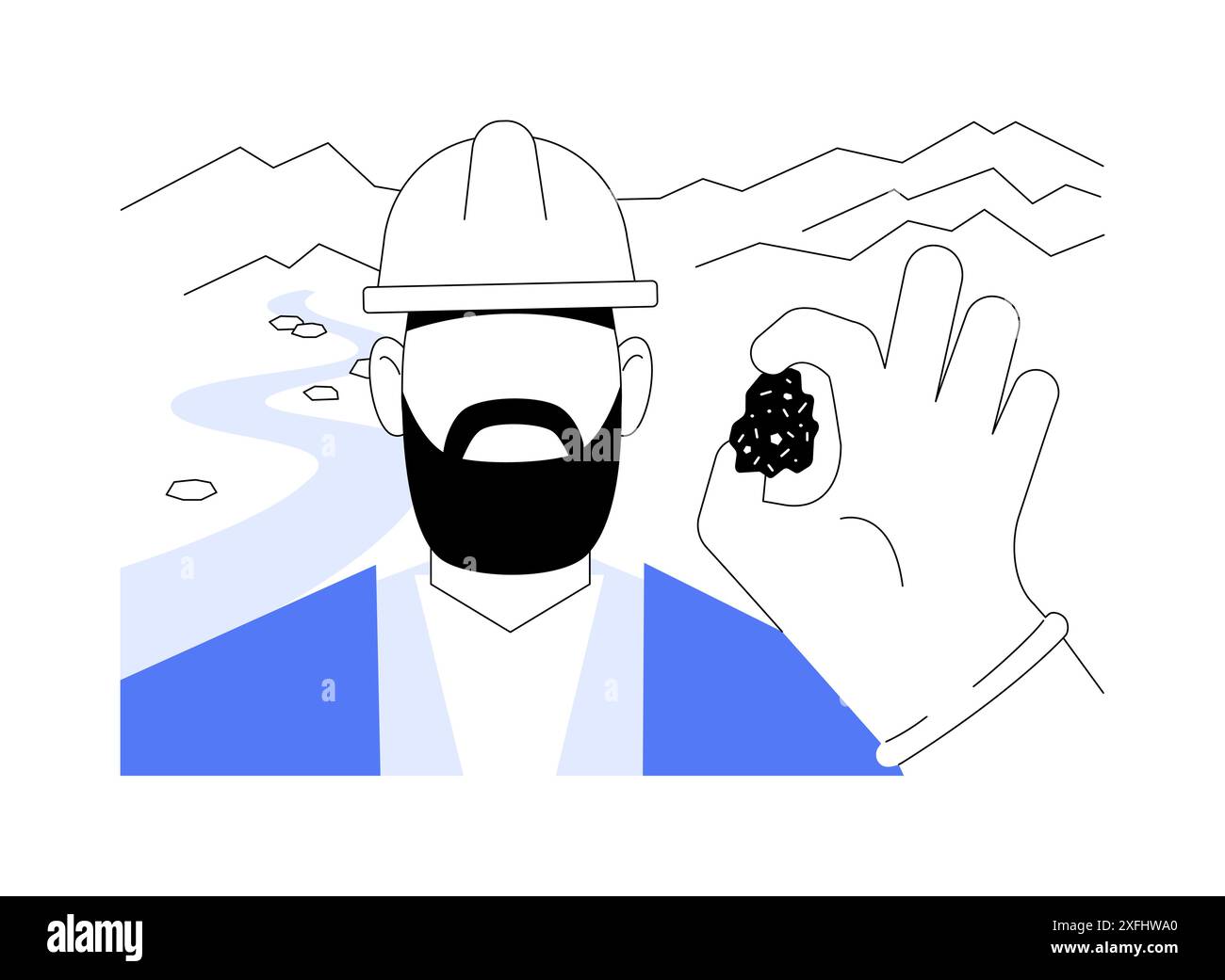 Silver mining abstract concept vector illustration Stock Vector Image ...