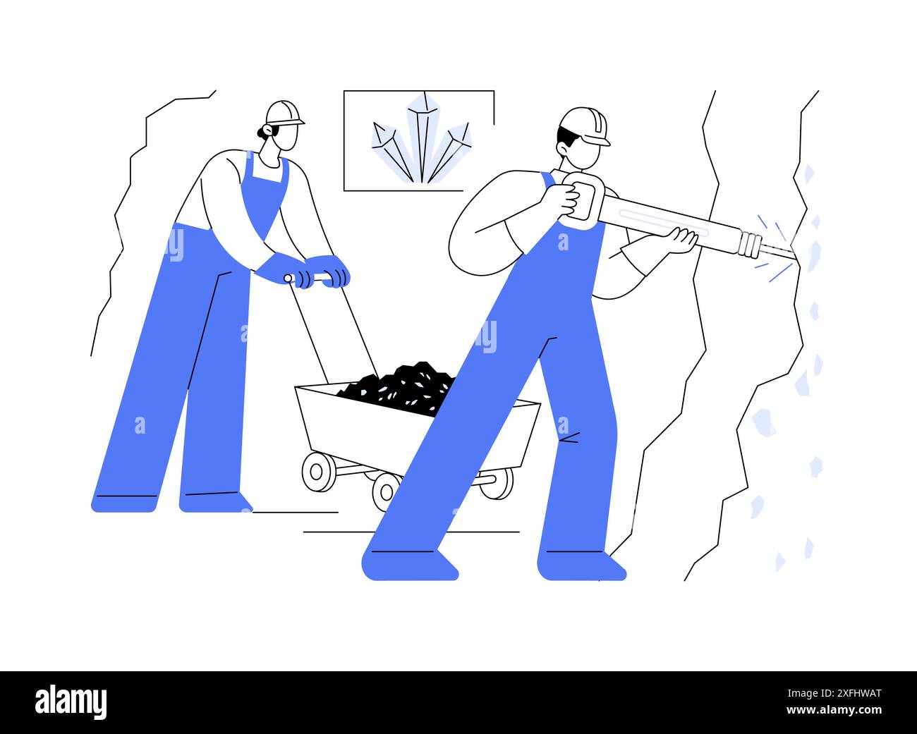 Underground gold mining abstract concept vector illustration Stock ...