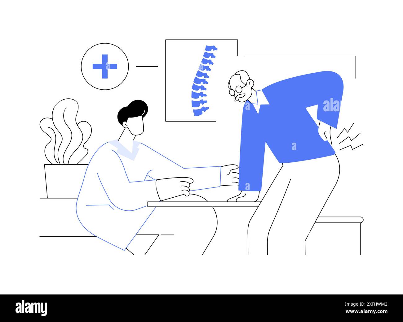 Back pain abstract concept vector illustration Stock Vector Image & Art ...