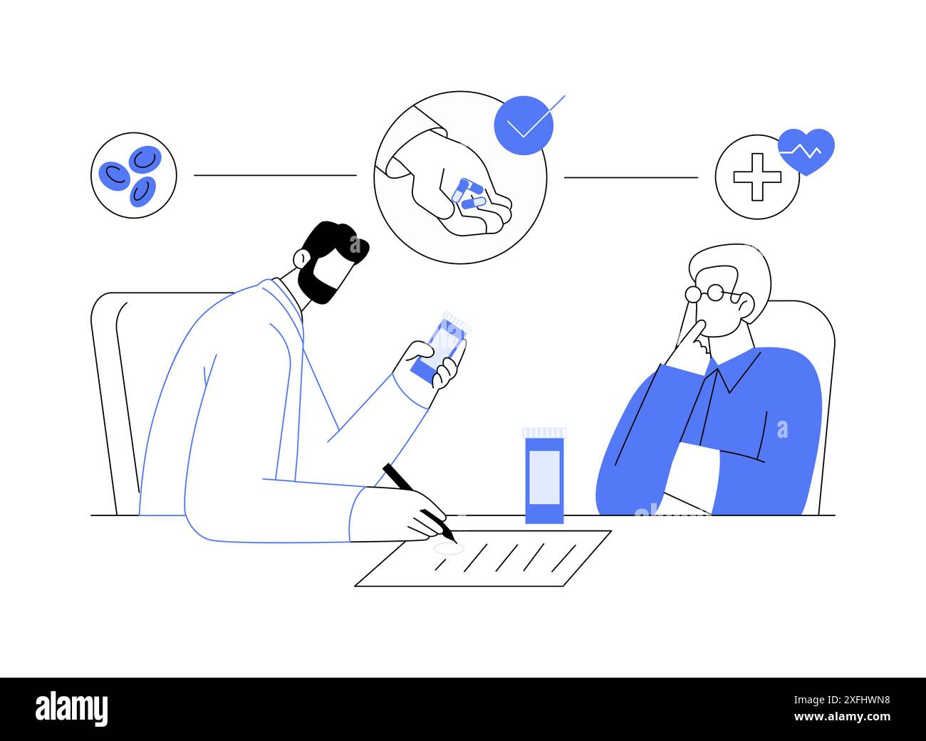 Hypertension medication abstract concept vector illustration Stock ...