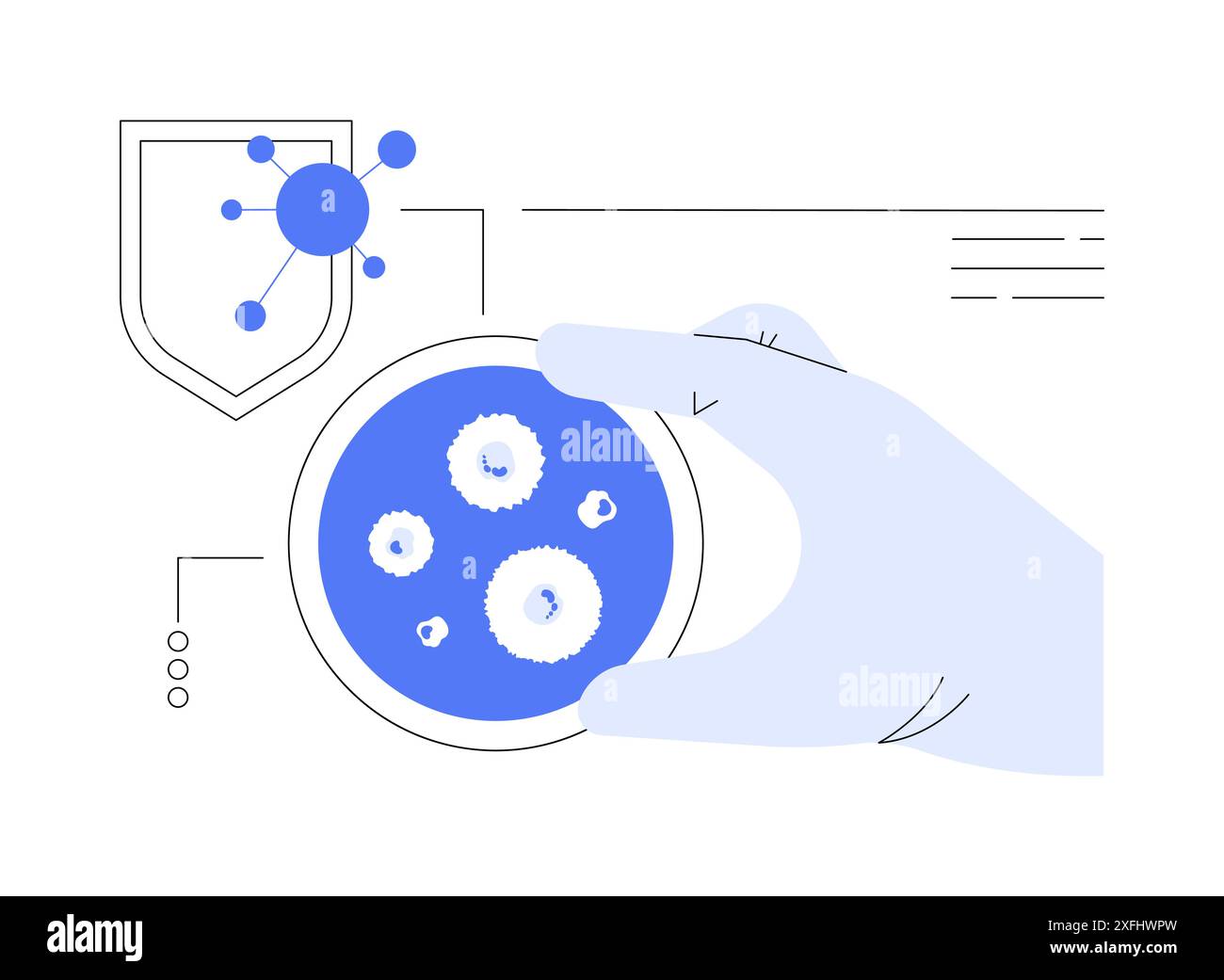 Antibiotic sensitivity test abstract concept vector illustration Stock ...