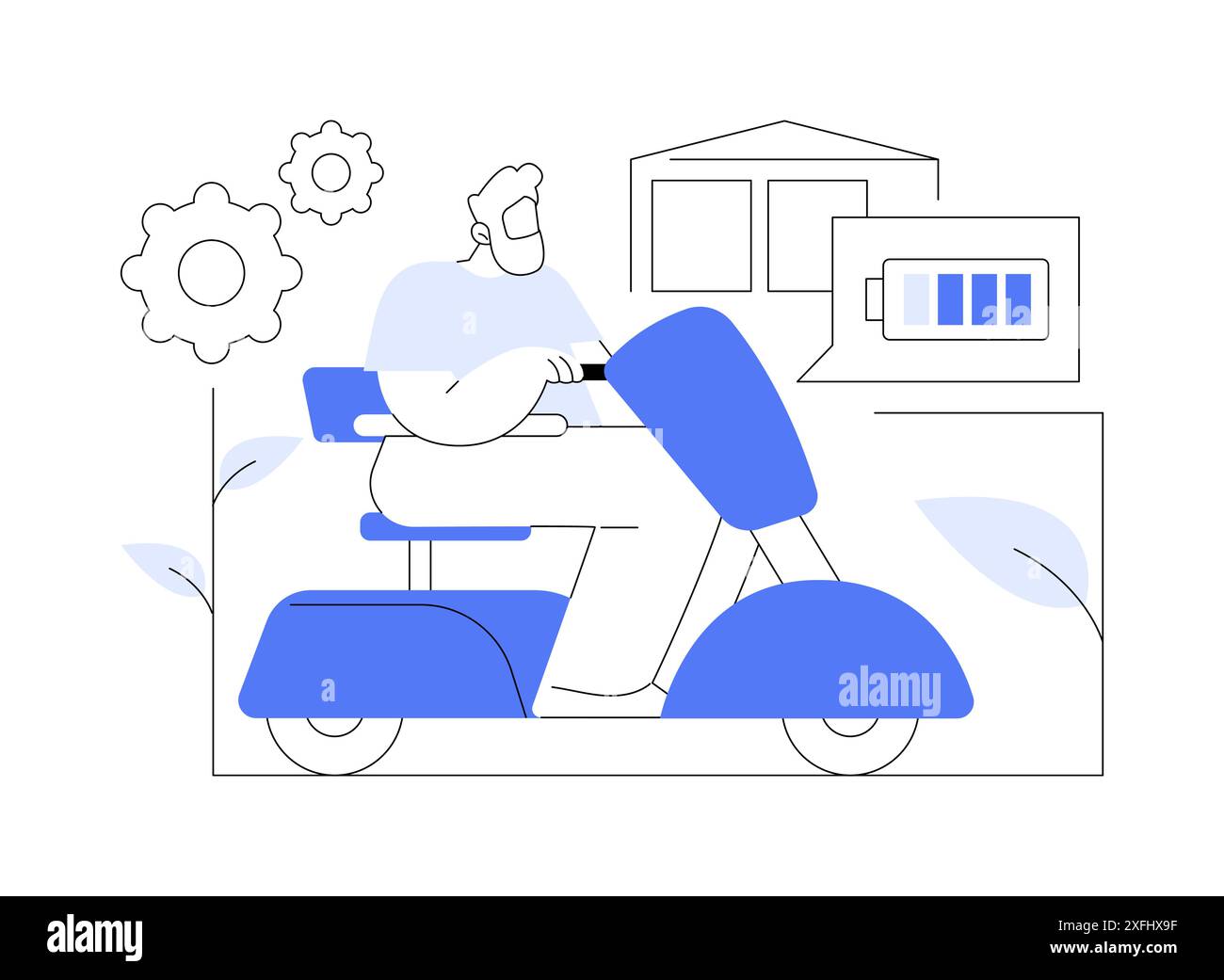 Mobility scooter abstract concept vector illustration Stock Vector ...