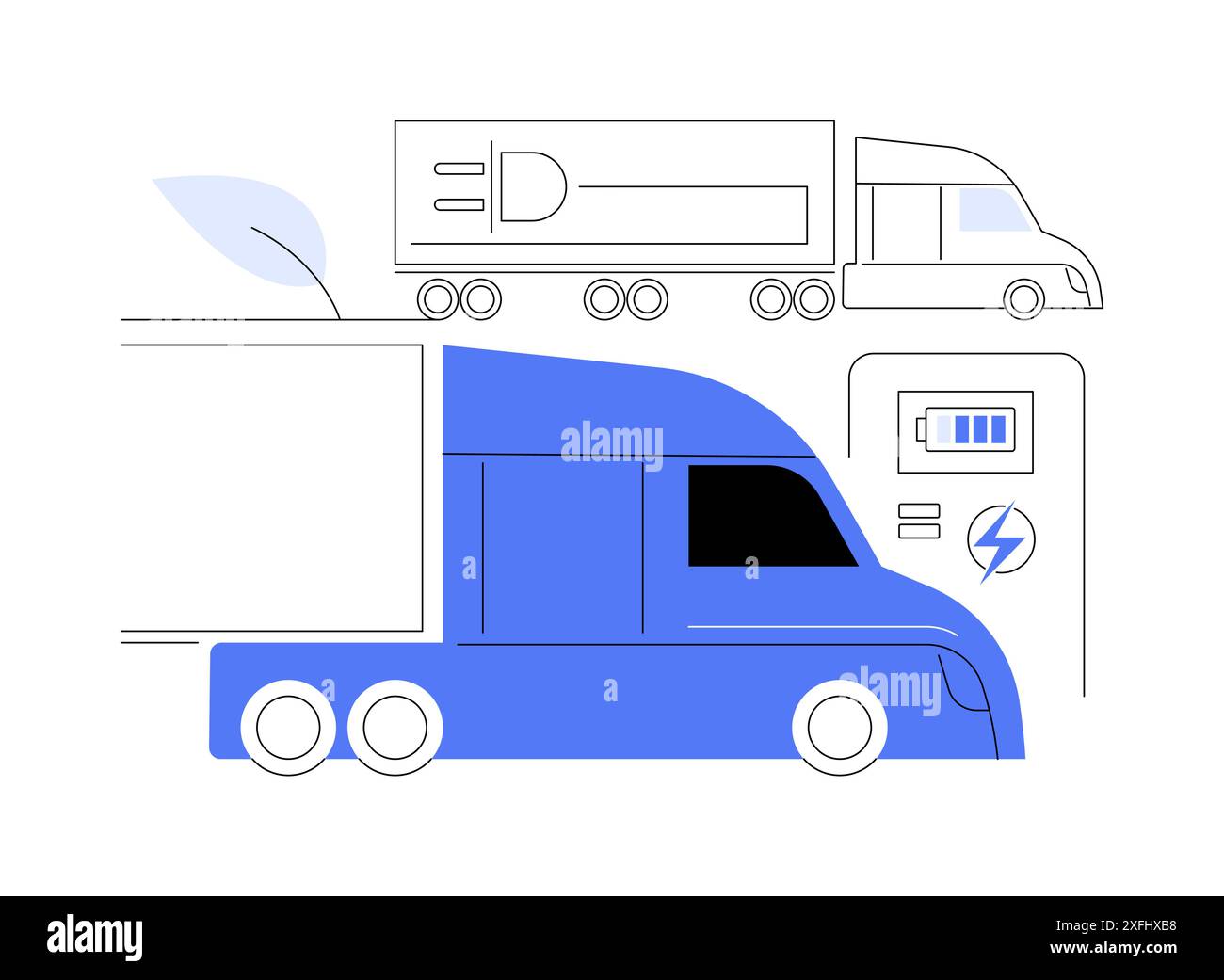 Semi-trailers and tractor trucks abstract concept vector illustration ...