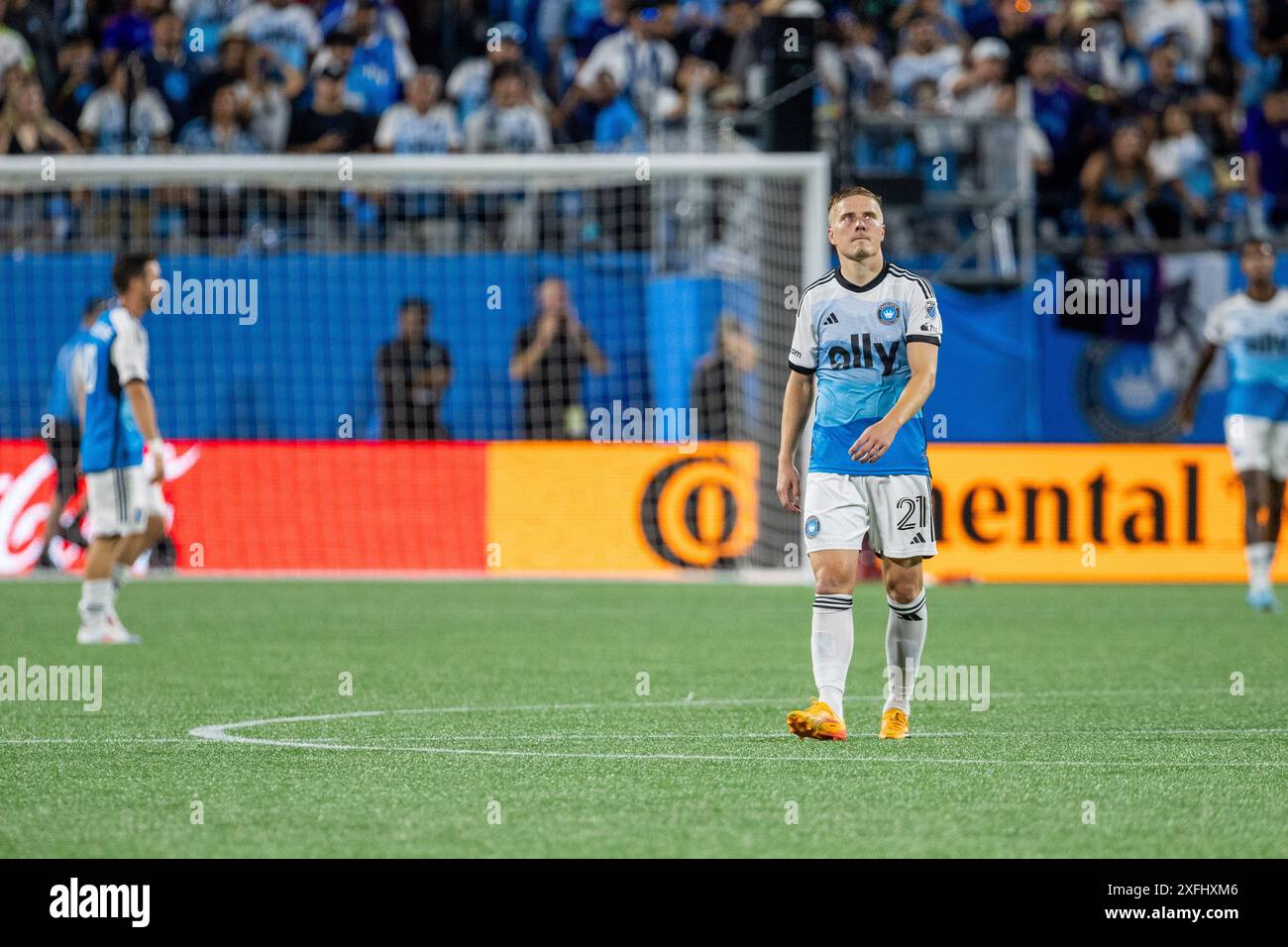 July 3, 2024: Charlotte FC defender Jere Uronen (21) walks off after ...
