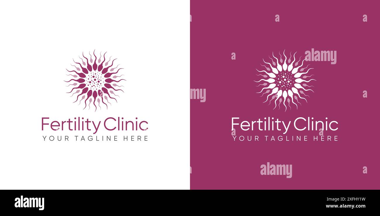 Fertility clinic logo. sperm symbols healthcare fertility pregnancy ...