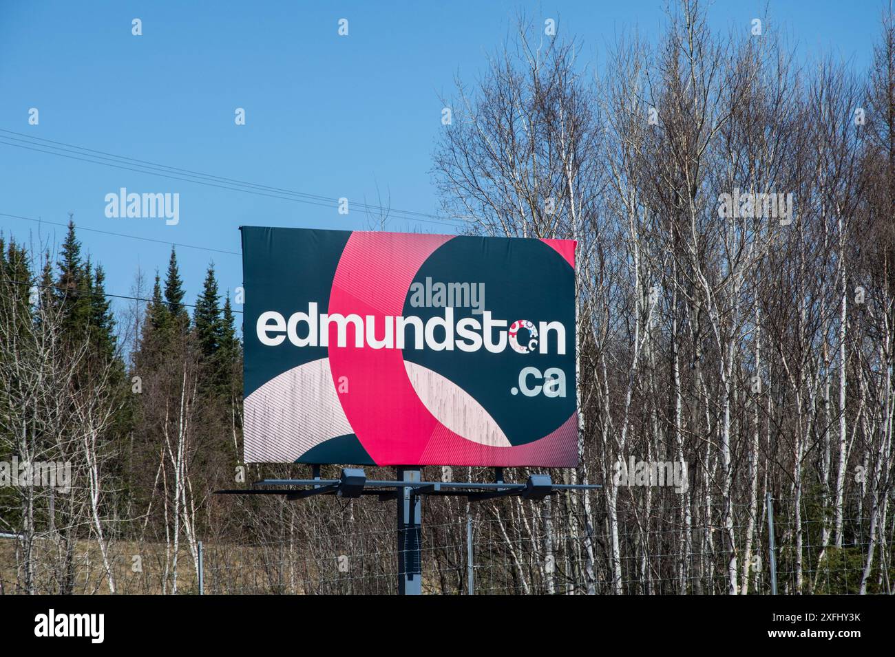 Welcome to Edmunston sign on Trans Canada highway in New Brunswick ...