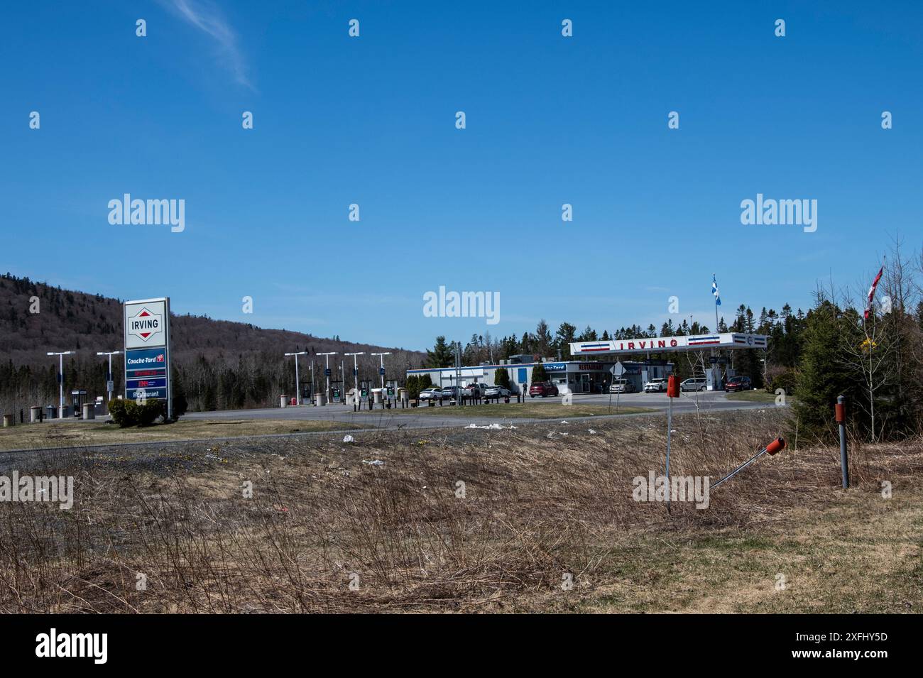 Irving Oil Big Stop gas station on autoroute 85 on the Quebec/New ...