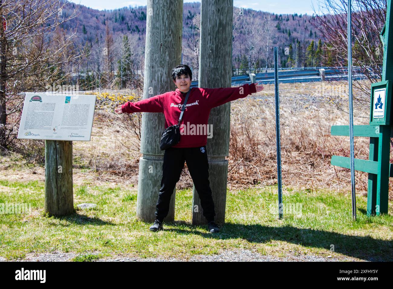 Straddling the New Brunswick/Quebec provincial border on the Trans ...