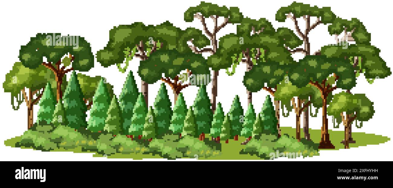 Dense forest of leaves Cut Out Stock Images & Pictures - Alamy