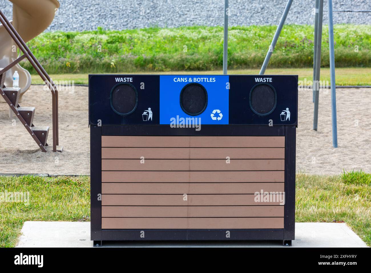 Outdoor waste recycling receptacles hi-res stock photography and images ...