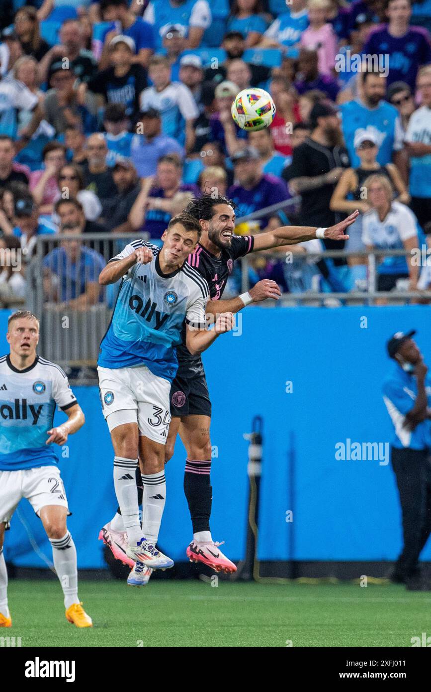 Charlotte, NC, USA. 3rd July, 2024. Charlotte FC midfielder Andrew ...