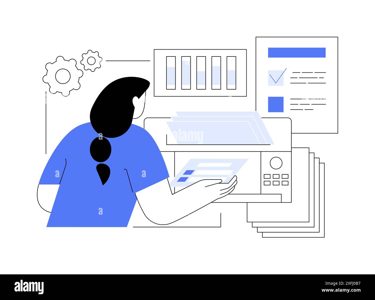 Ballot scanning abstract concept vector illustration Stock Vector Image ...