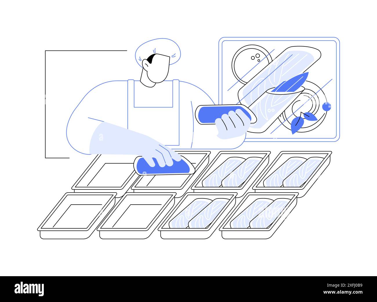 Packing food abstract concept vector illustration Stock Vector Image ...