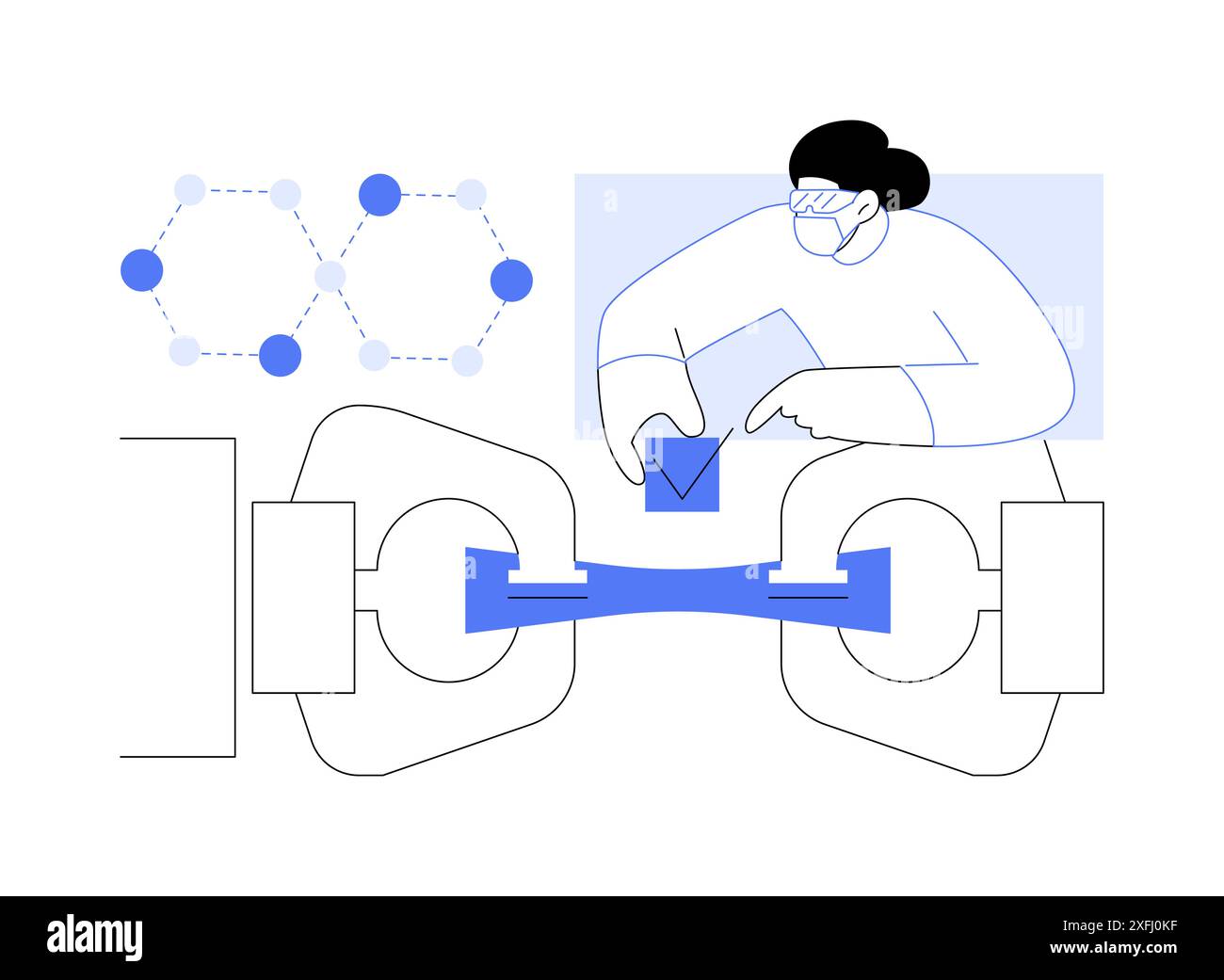 Testing nanomaterials abstract concept vector illustration Stock Vector ...