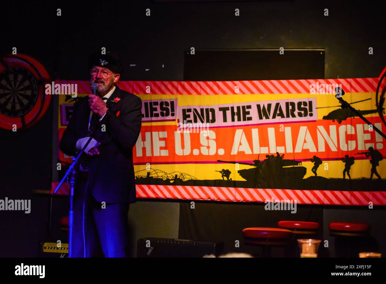 John Shipton, father of Julian Assange is seen during the celebration ...