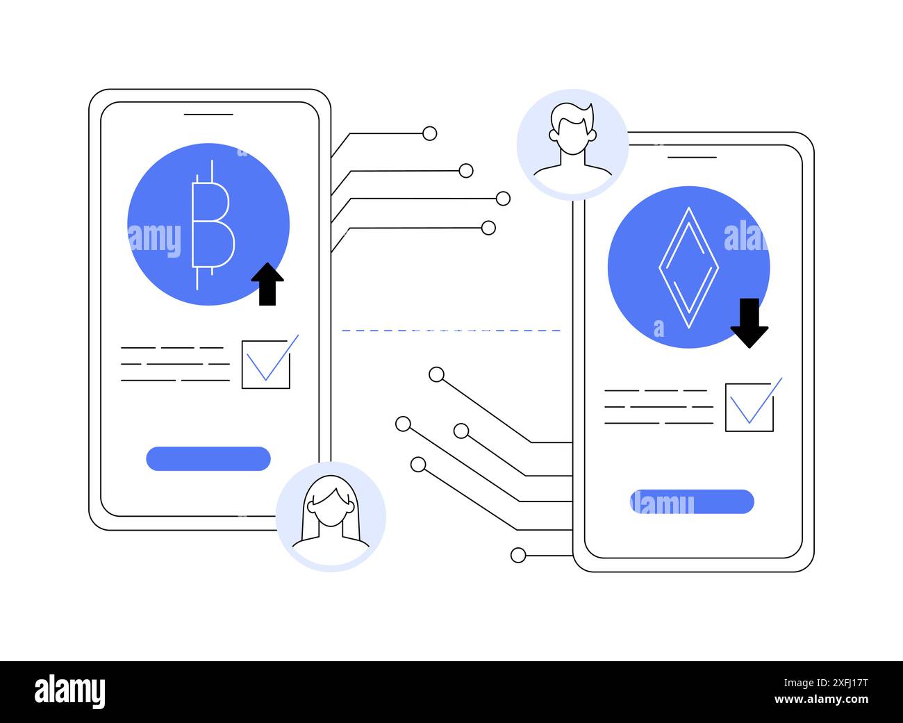 Cryptocurrency transaction abstract concept vector illustration Stock Vector Image & Art - Alamy