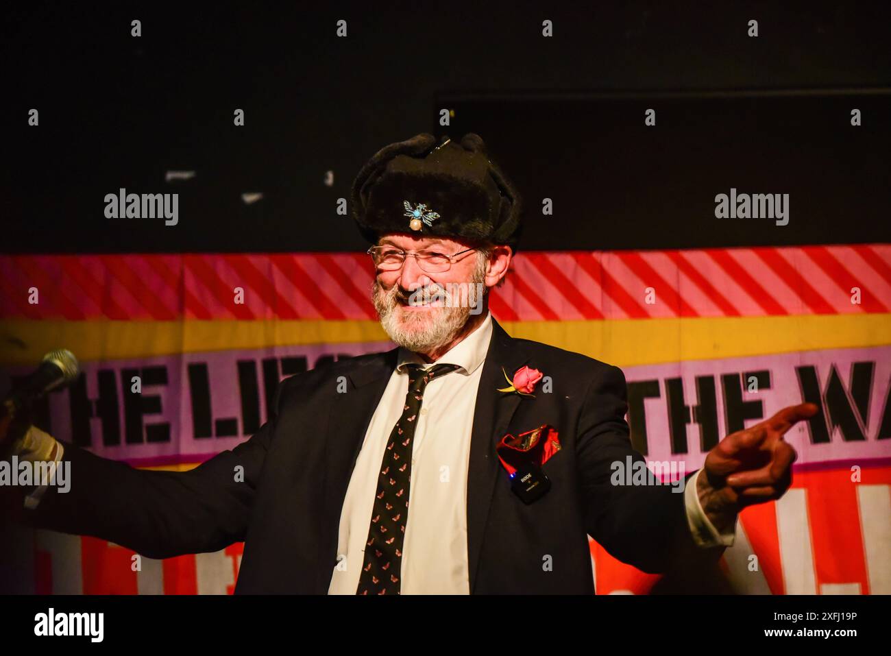 John Shipton, father of Julian Assange is seen during the celebration ...