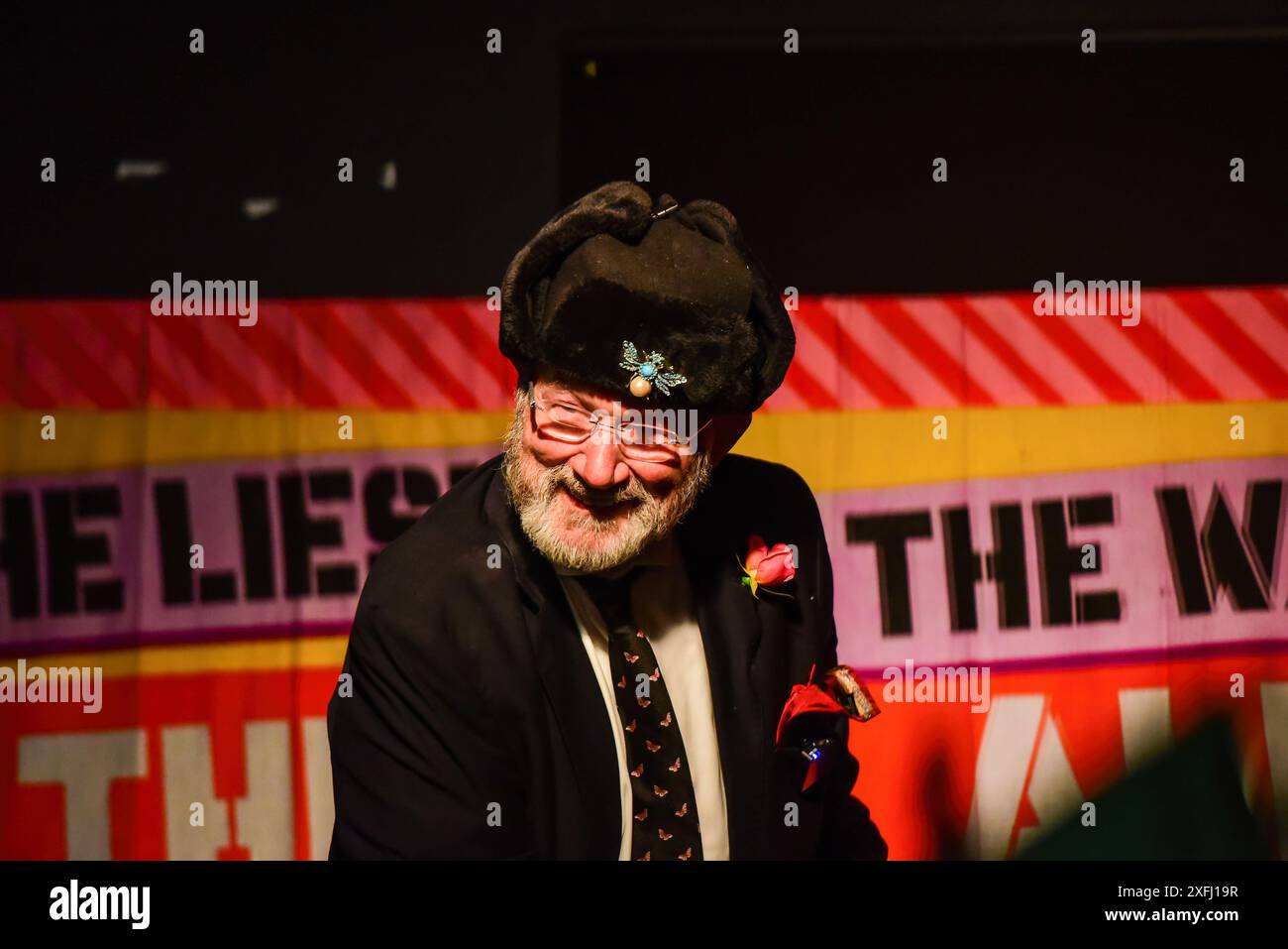 John Shipton, father of Julian Assange is seen during the celebration ...