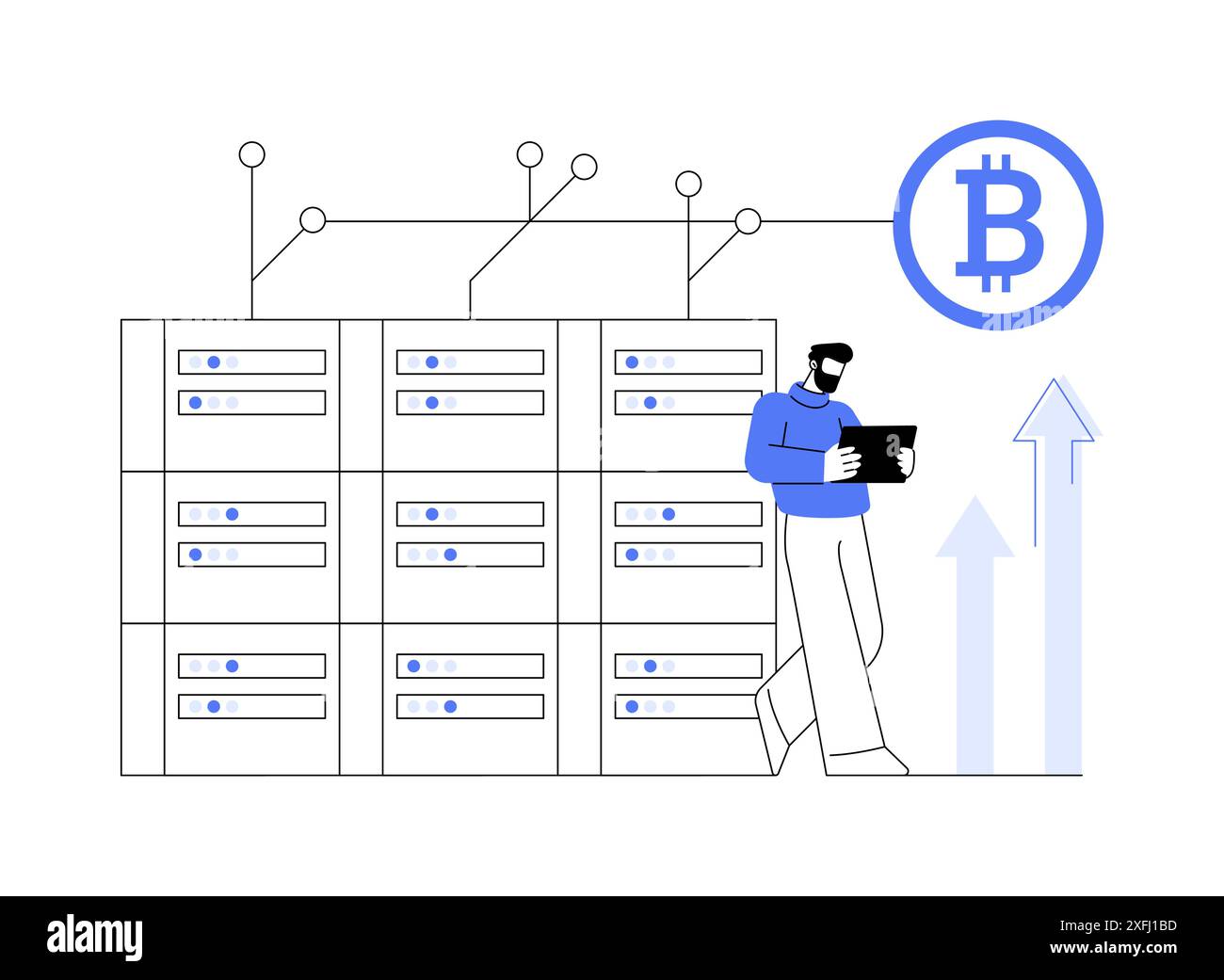 Cryptocurrency mining abstract concept vector illustration Stock Vector ...