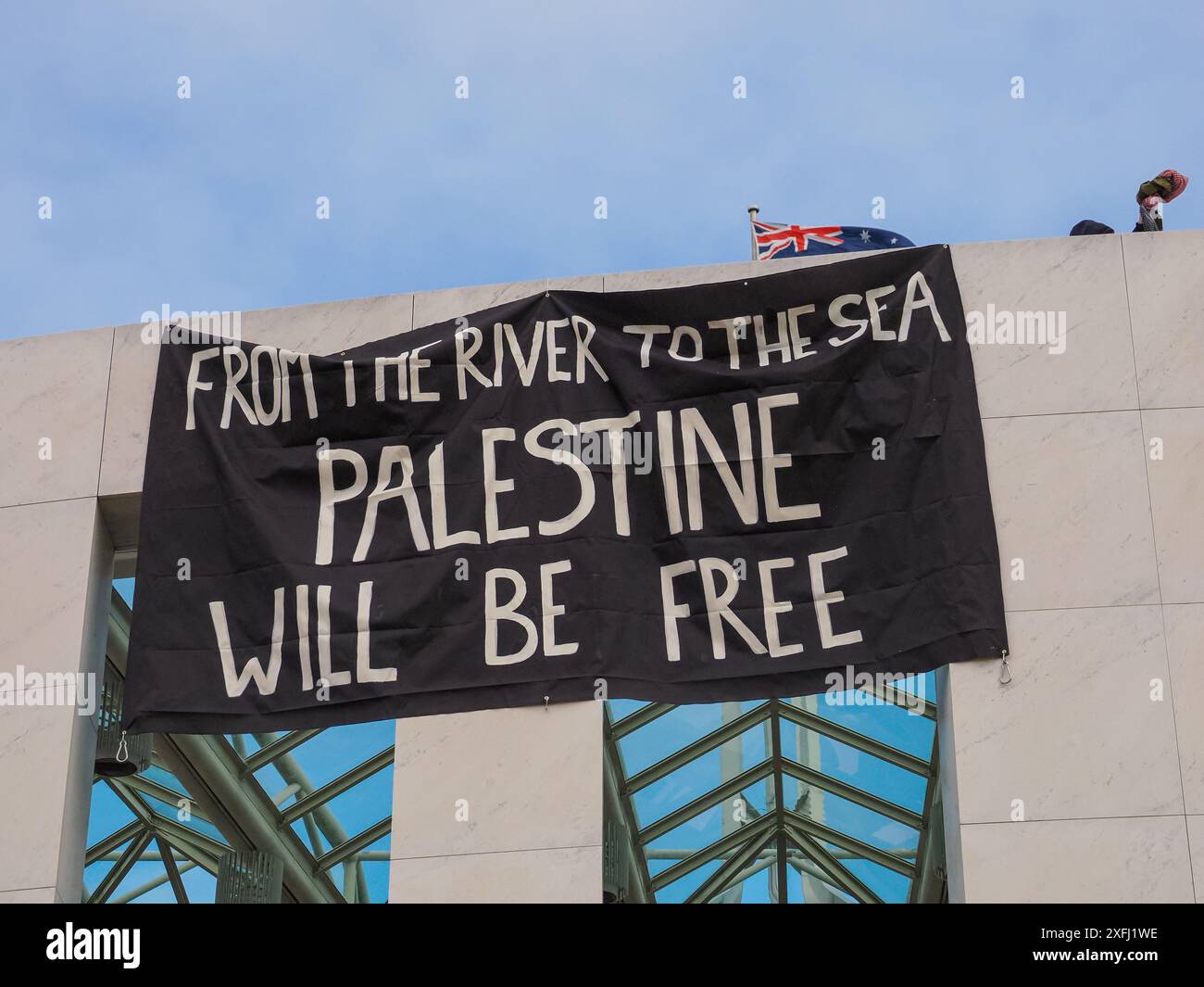 04 July 2024, Australia, Canberra, Parliament House. Pro-Palestine ...