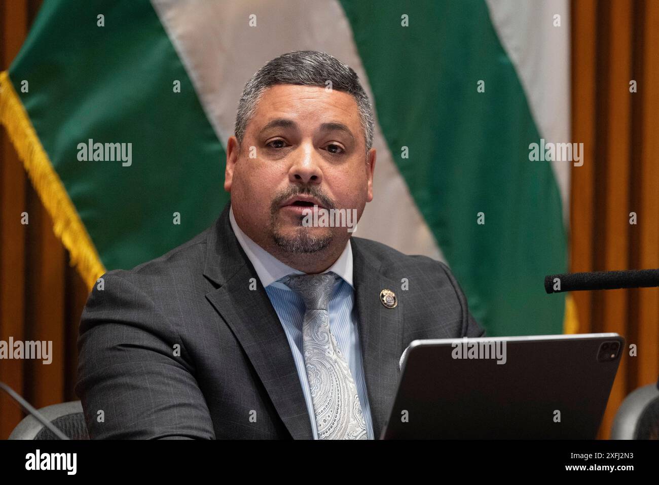 New York, New York, USA. 3rd July, 2024. NYPD Commissioner Edward Caban ...
