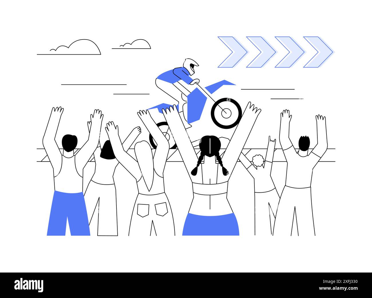 Motorsport fans abstract concept vector illustration Stock Vector Image ...