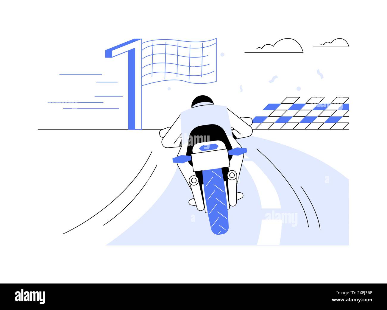 Crossing finish line abstract concept vector illustration Stock Vector ...