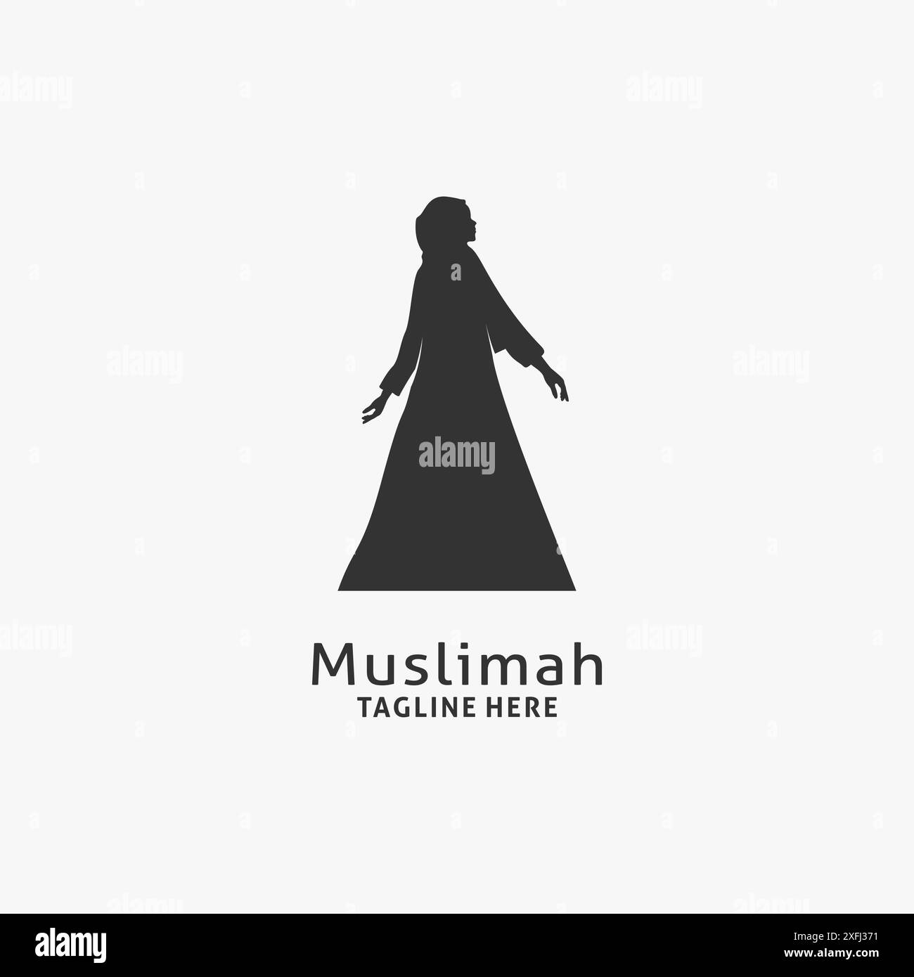 Muslim woman logo design in silhouette Stock Vector Image & Art - Alamy
