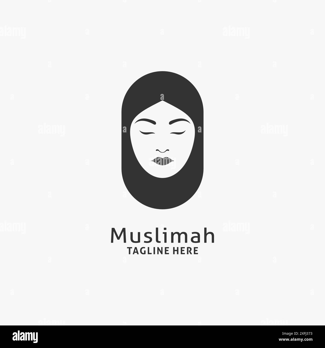 Muslim woman logo design Stock Vector Image & Art - Alamy