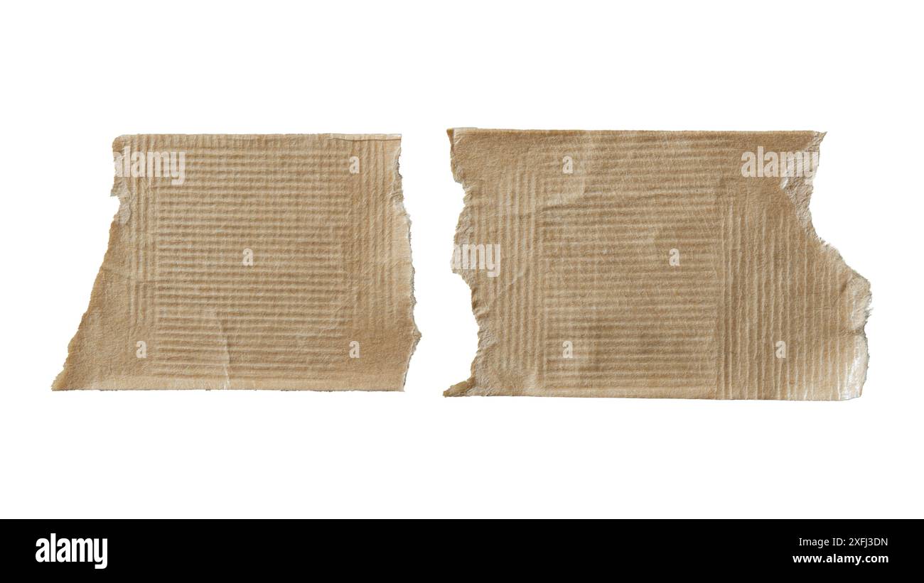 Torn brown masking tape on white background with clipping path Stock ...