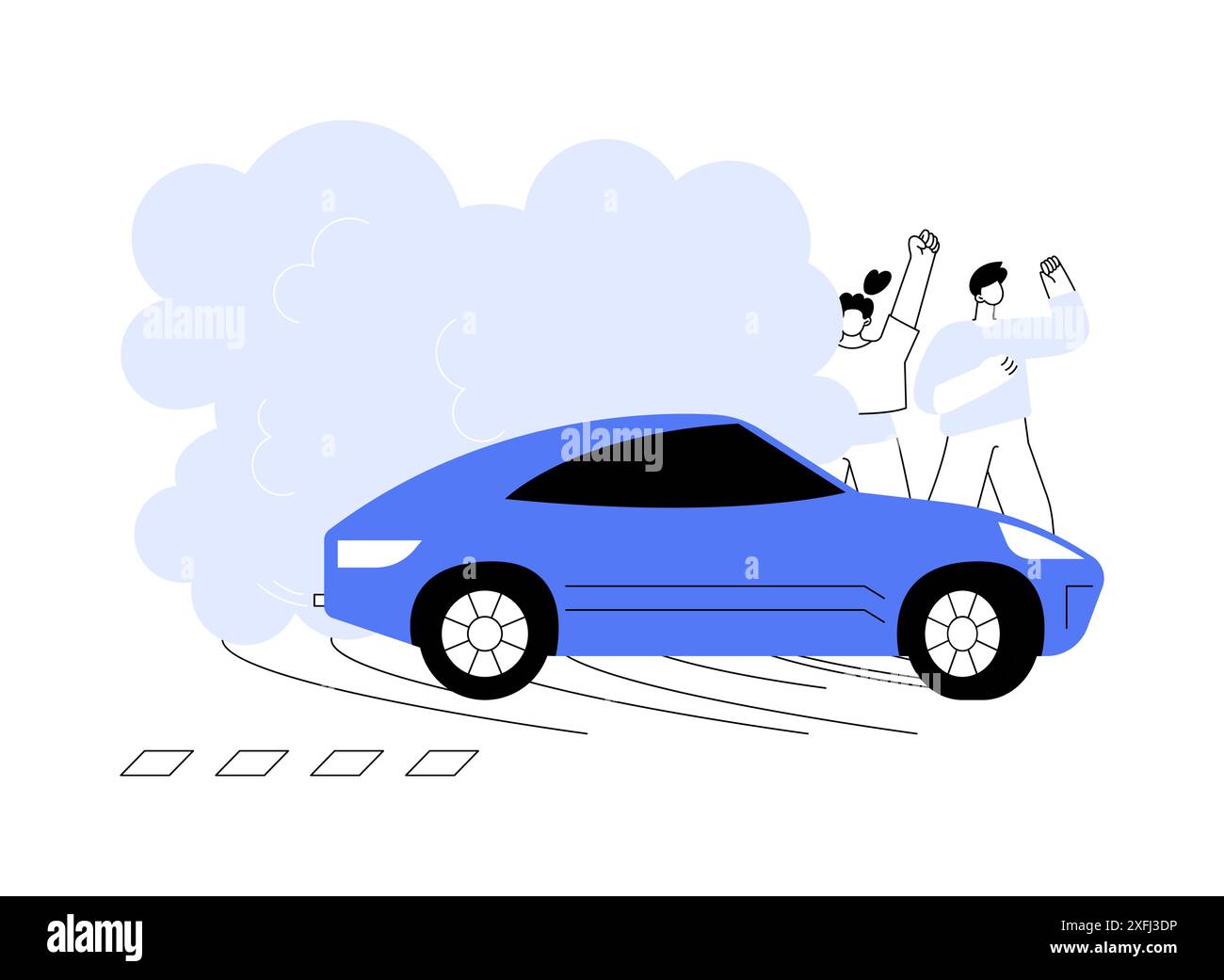 Drift racing abstract concept vector illustration Stock Vector Image ...