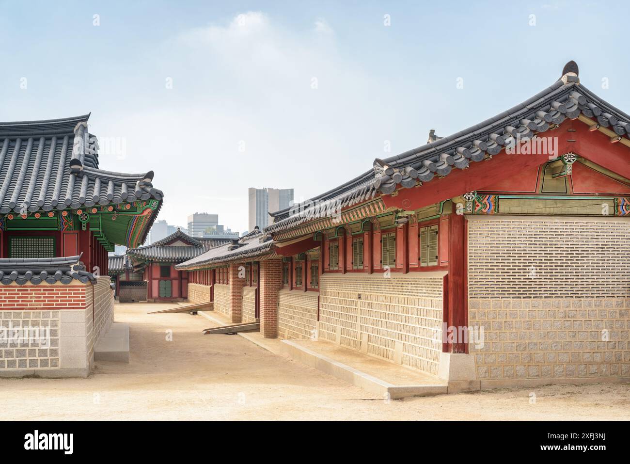 Amazing view of Gyeongbokgung Palace at Seoul in South Korea. Scenic ...