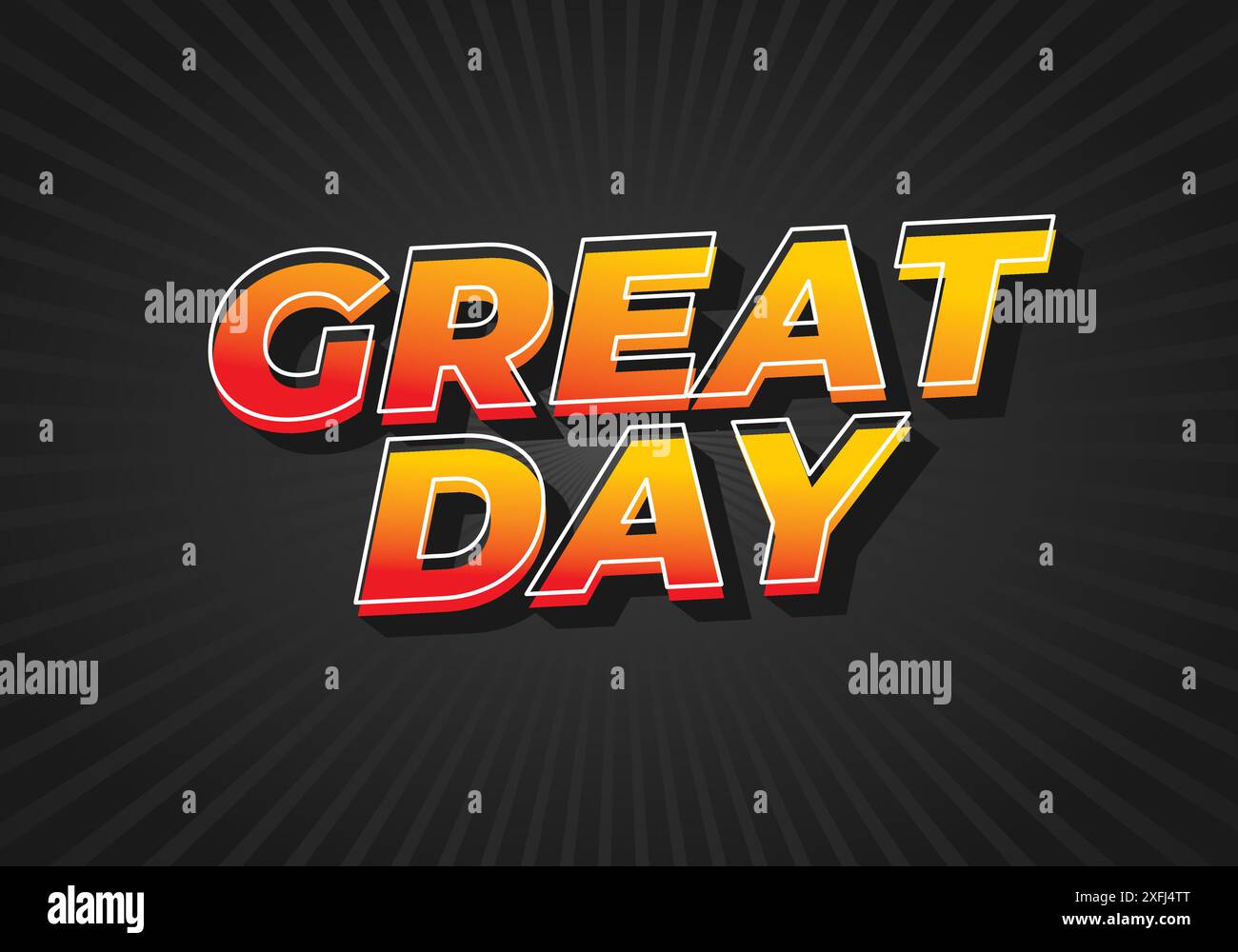 Great day. Text effect design in 3D style with good colors Stock Vector ...