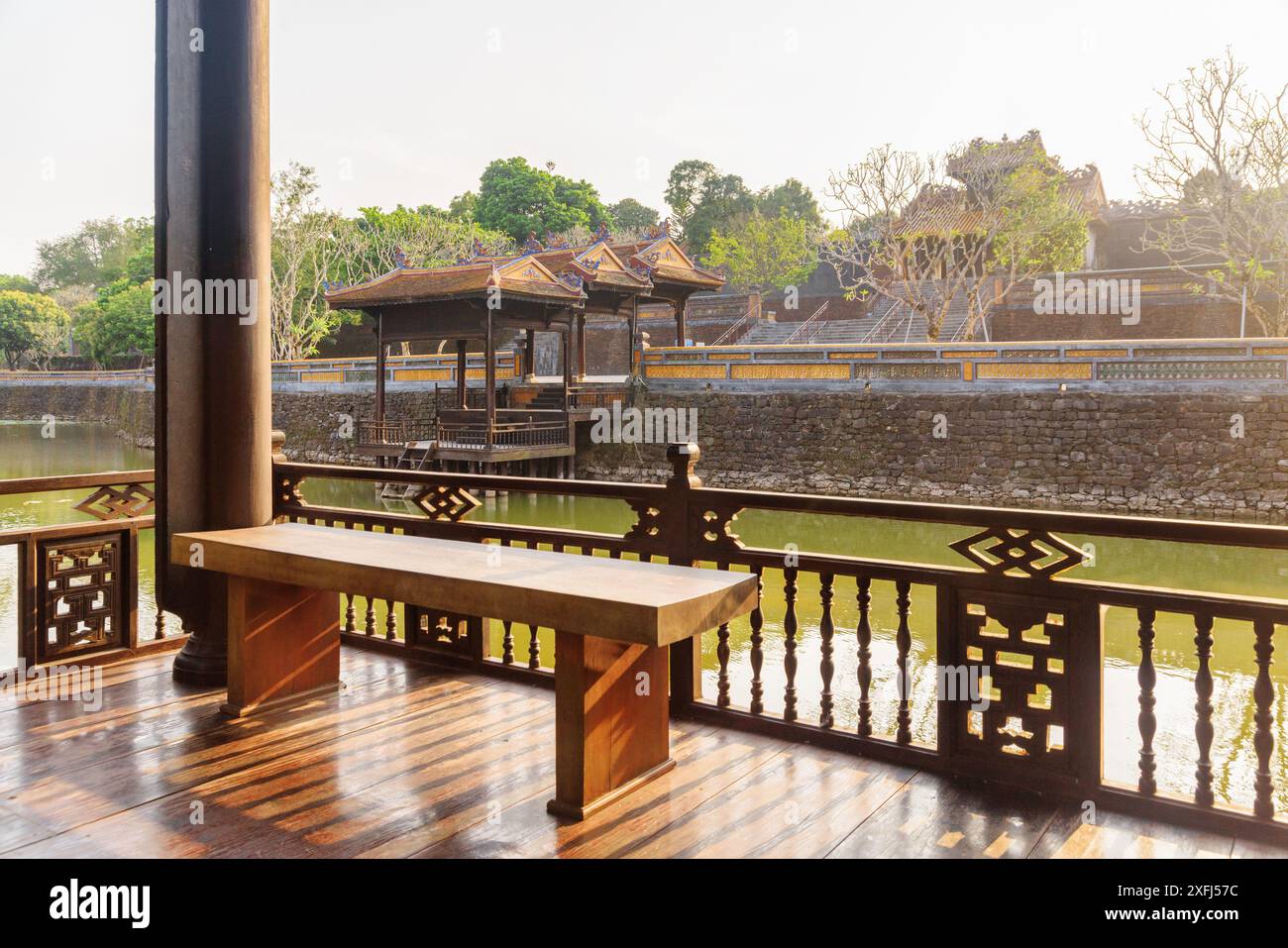 Scenic view of Du Khiem Pavilion from Xung Khiem Pavilion at the Tu Duc ...