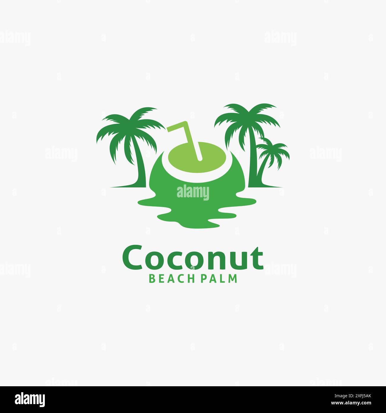 Beach coconut drink logo design Stock Vector Image & Art - Alamy
