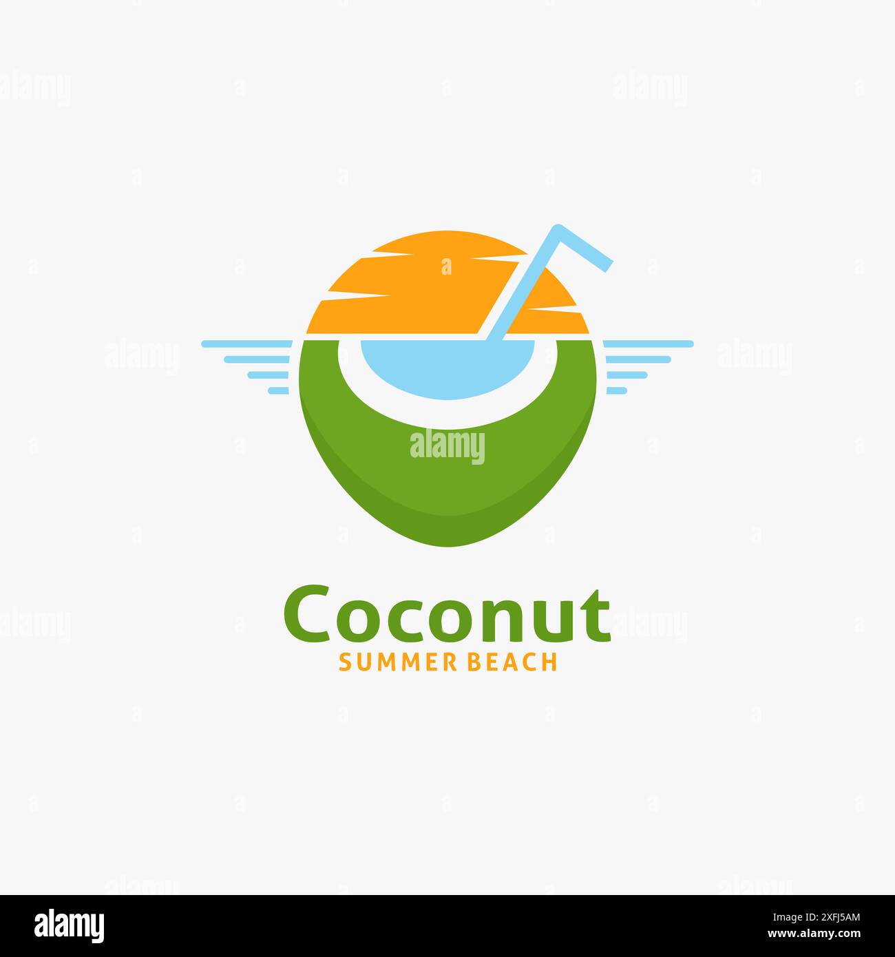 Organic coconut emblem hi-res stock photography and images - Alamy