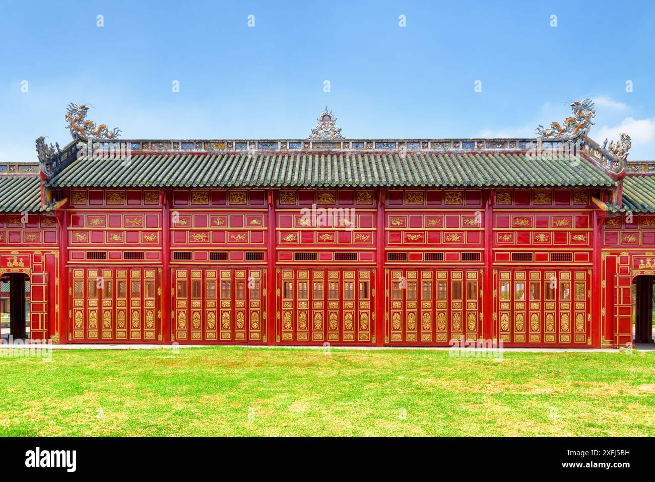 Amazing red wooden building of the Purple Forbidden City at the ...