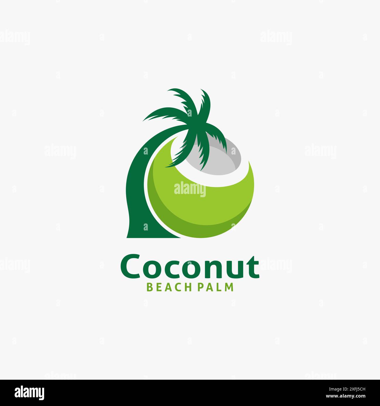 Coconut and tree logo design Stock Vector Image & Art - Alamy