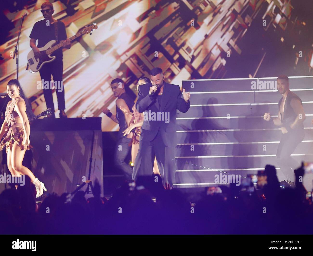 Sevilla , 03 July 2024, Singer Ricky Martin performing during Music ...